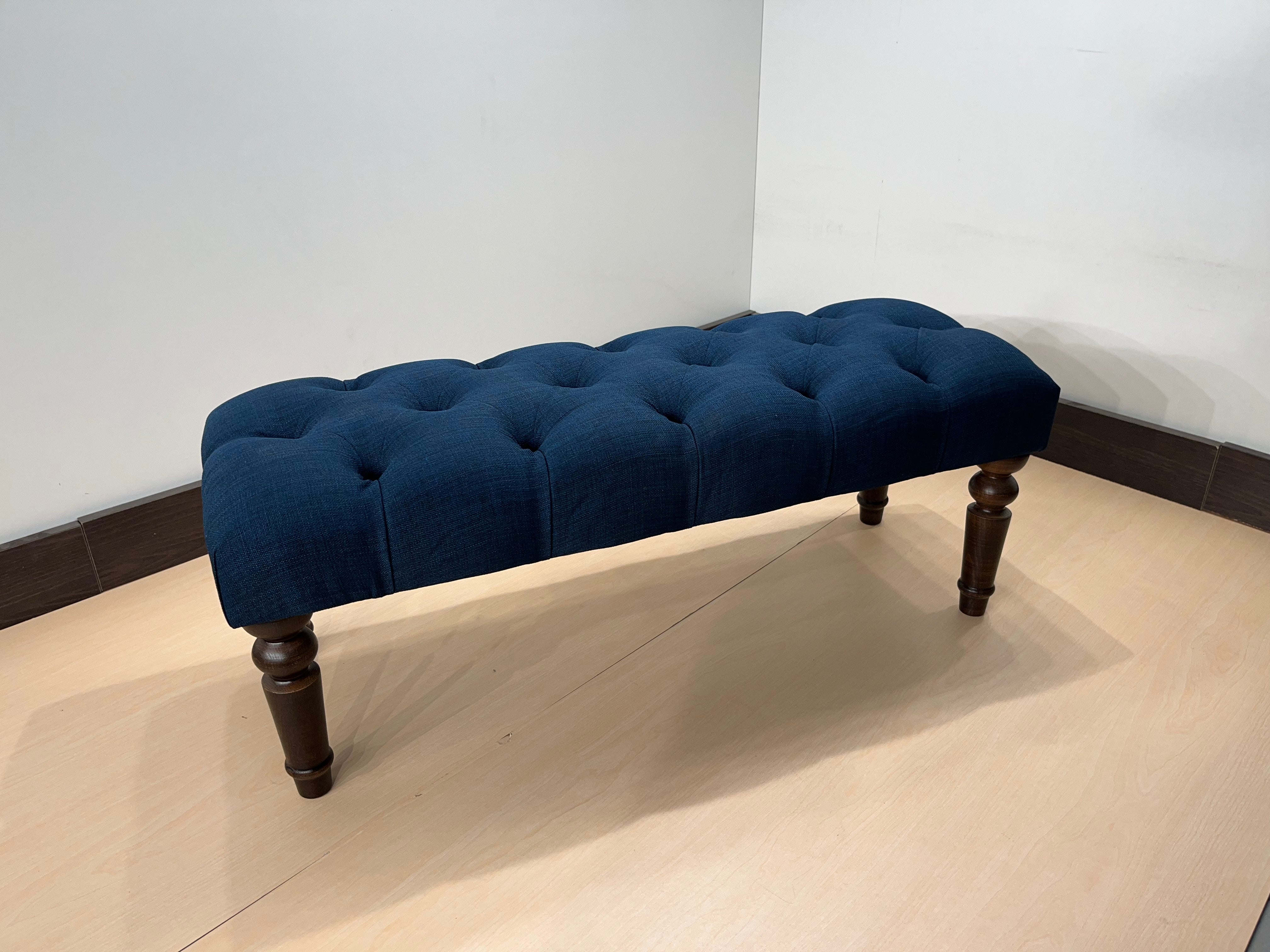 90cm x 30cm Chloe Footstool Bench - Silver Grey